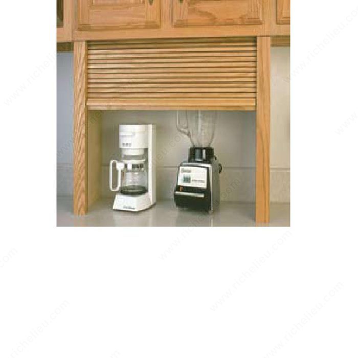 Tambour Appliance Garage – Solid Wood – Craft Supply