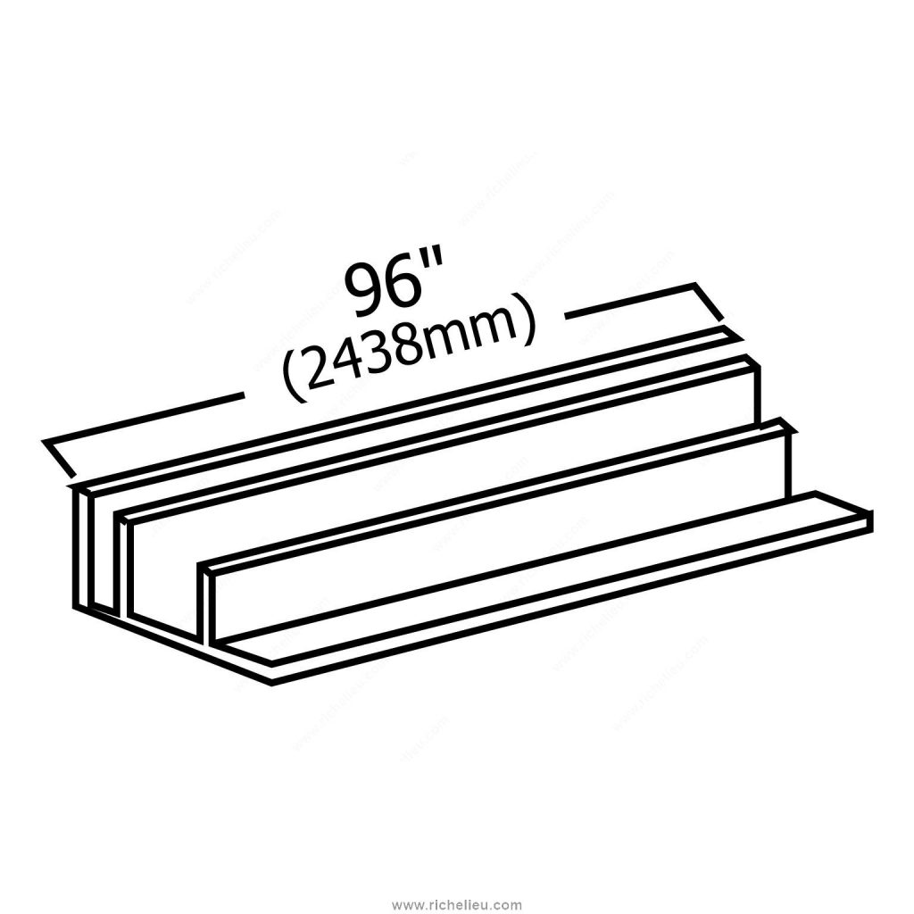 T-96 Straight Track – Flush Mounting Track System – Craft Supply
