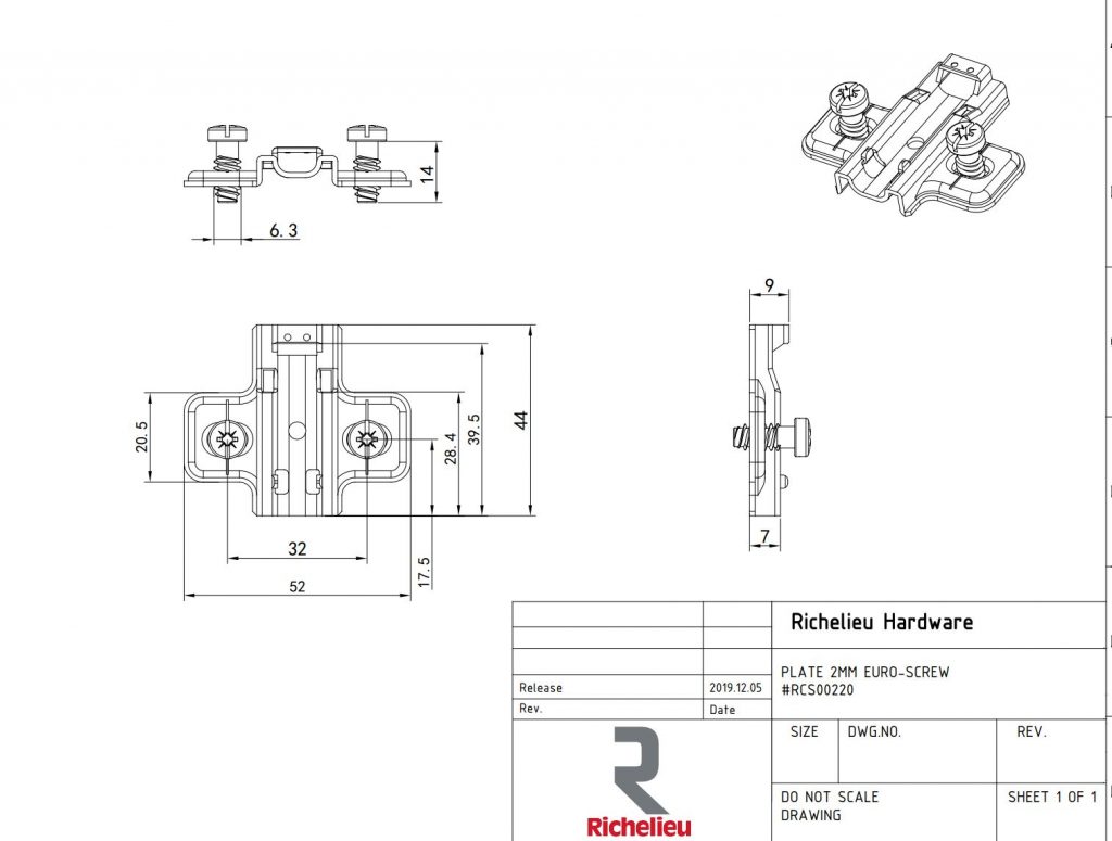 RCS Mounting Plates – with Euro Screws – Craft Supply
