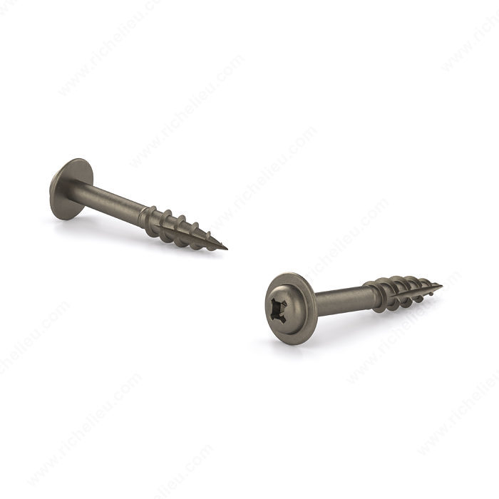 Wood Screw, Pan Washer Head, Quadrex Drive, Coarse Thread, Type 17 ...