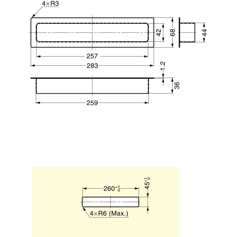 Rectangular Trash Chute – Craft Supply
