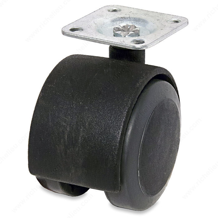 Soft Tread Dual-Wheel Furniture Caster – With Plate – Craft Supply