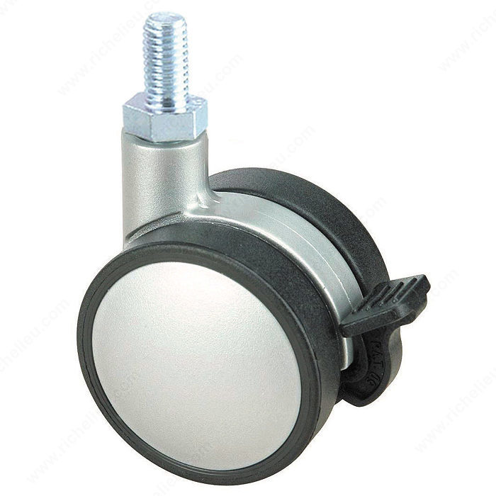 Contemporary Twin Wheel Casters – Threaded Stem – Craft Supply