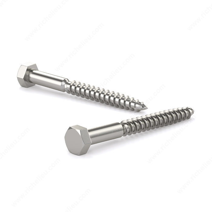 Hex Bolt, Coarse Thread, Lag Point – Stainless Steel – Craft Supply
