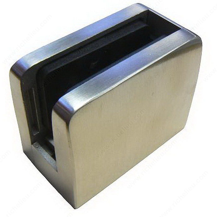 Square Glass Clamp with One Closed Side for Flat Mounting – Craft Supply