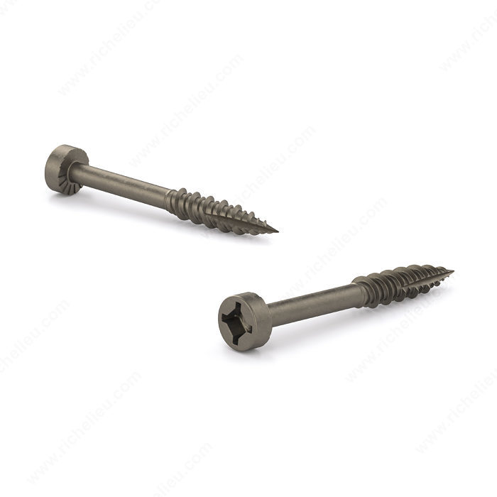 Plain Wood Screw, Fillister Head with Serration, Quadrex Drive, Hi-Low ...