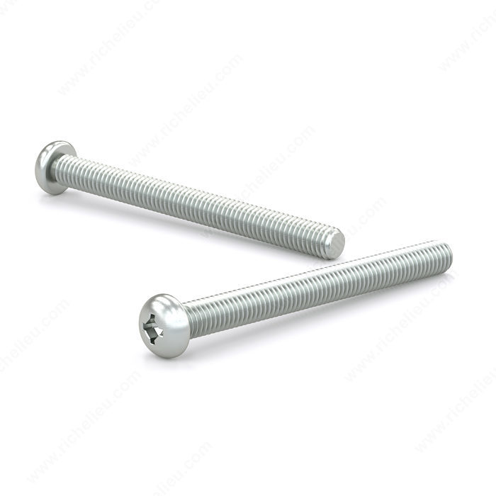 Zinc Plated Machine Screw, Pan Head, Quadrex Drive, 8-32, Type B Point ...