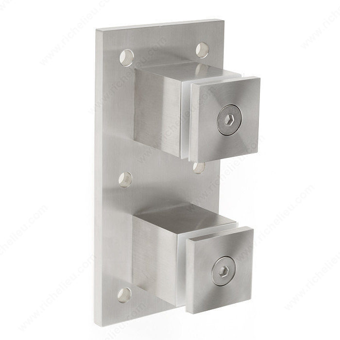Square Double-Point Mounting Bracket for Glass Railing – Craft Supply