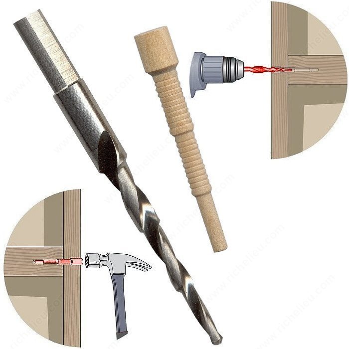 Dowel and Drill Bit Set – 2-3/4″ x .413 – Craft Supply