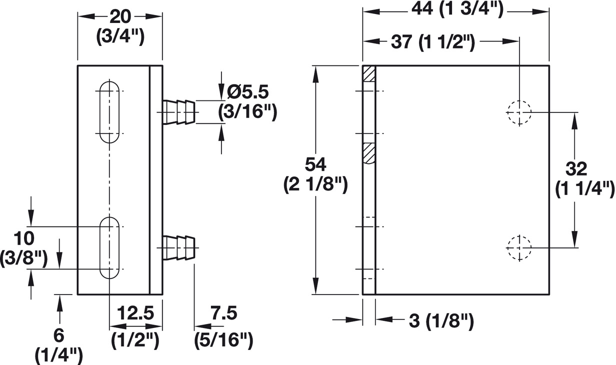 Hafele Rear Panel Bracket, for 32 mm Series Holes – Craft Supply