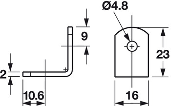 Hafele Angle Bracket, Steel, 14 ga. – Craft Supply