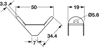 Hafele Corner Bracket, Steel, 22 ga. – Craft Supply