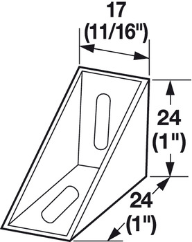 Hafele Corner Bracket, Plastic – Craft Supply