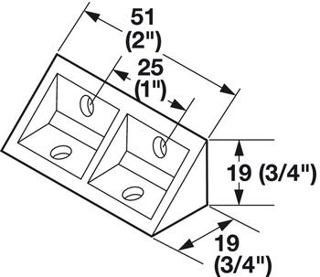Hafele Corner Bracket, Plastic – Craft Supply