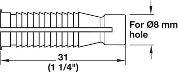 Hafele Quick Dowel Two-Part Connector, Insert – Craft Supply