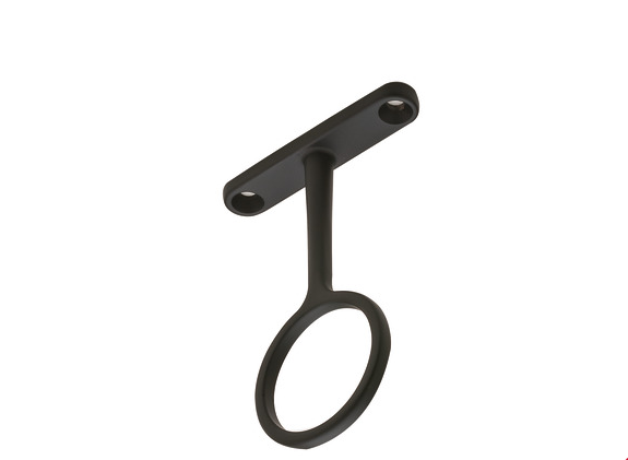 Center Support, for Round Closet Rod, TAG Synergy Collection – Black ...