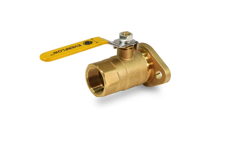 Everflow 1″ IPS F/P Flange Ball Valve Brass 600WOG 505T001 – Craft Supply