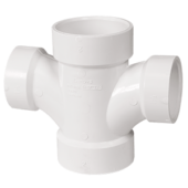 4″ x 2″ PVC DWV Double Sanitary Tee (ALL HUB) – Craft Supply