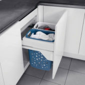 Hafele Hailo 45 & 60 Full Extension Pull Out Laundry Hampers with Soft ...
