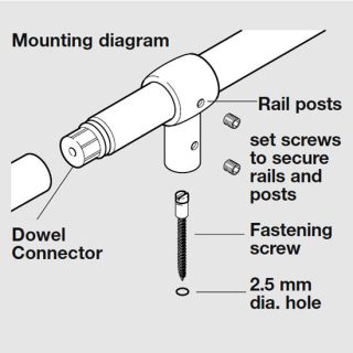 Hafele Countertop Railing System of Stainless Steel – Craft Supply